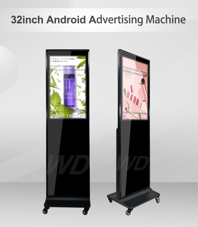 1920x1080 32'' Indoor Portable Digital Signage Display System Movable