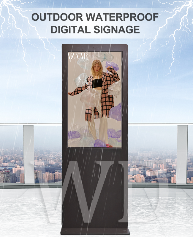 Outdoor 75" Digital Signage Height in 3 meters Anti Vandalism All ...
