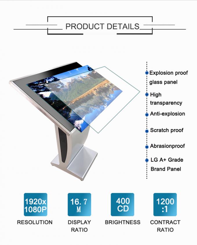 65'' 1920*1080 Intel Core I3 Digital Building Directory Boards For Lobby